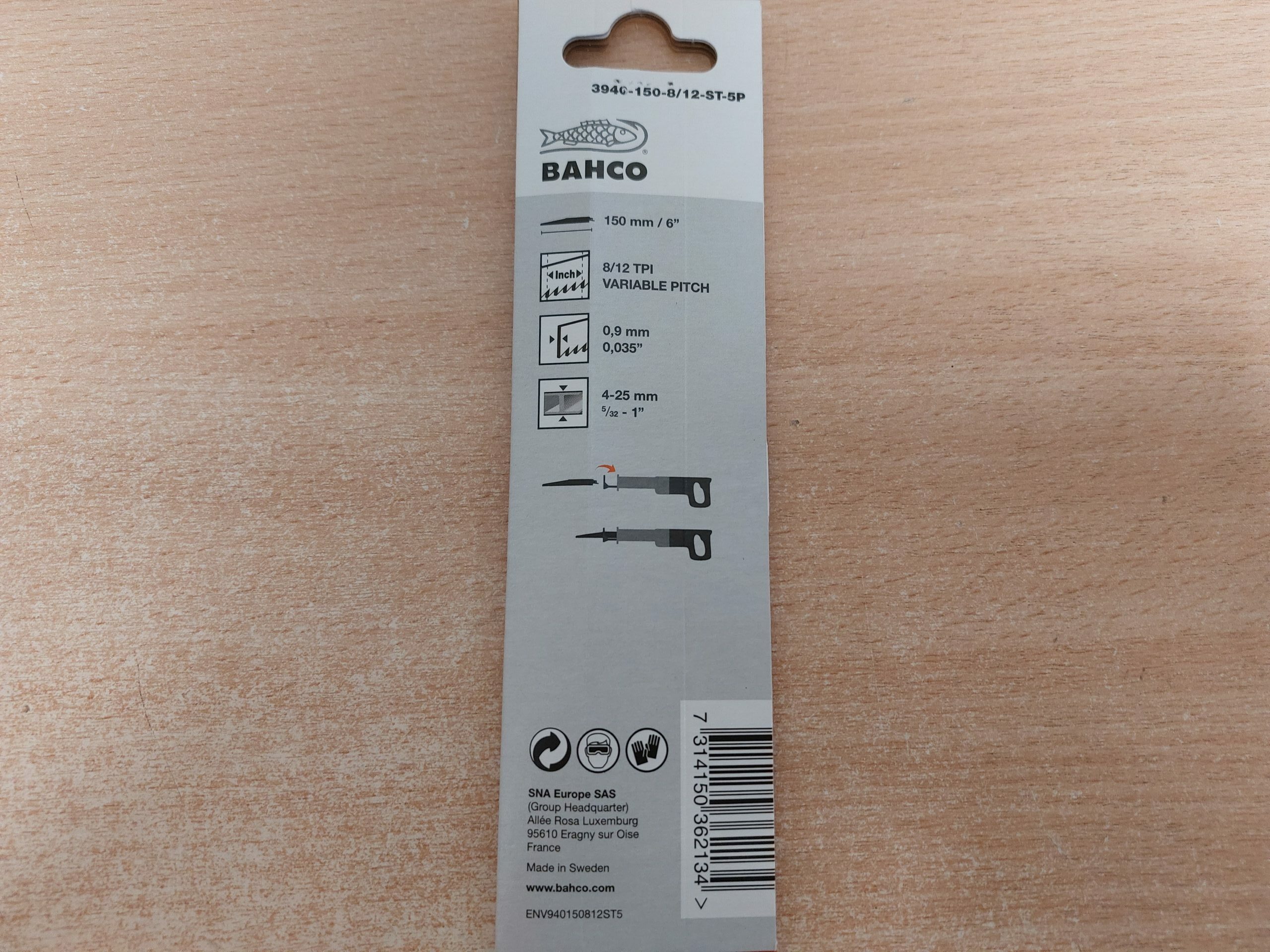 Tiigersae terad - universaalsae lehed Bahco Sandflex bimetall 5tk 150mm ...